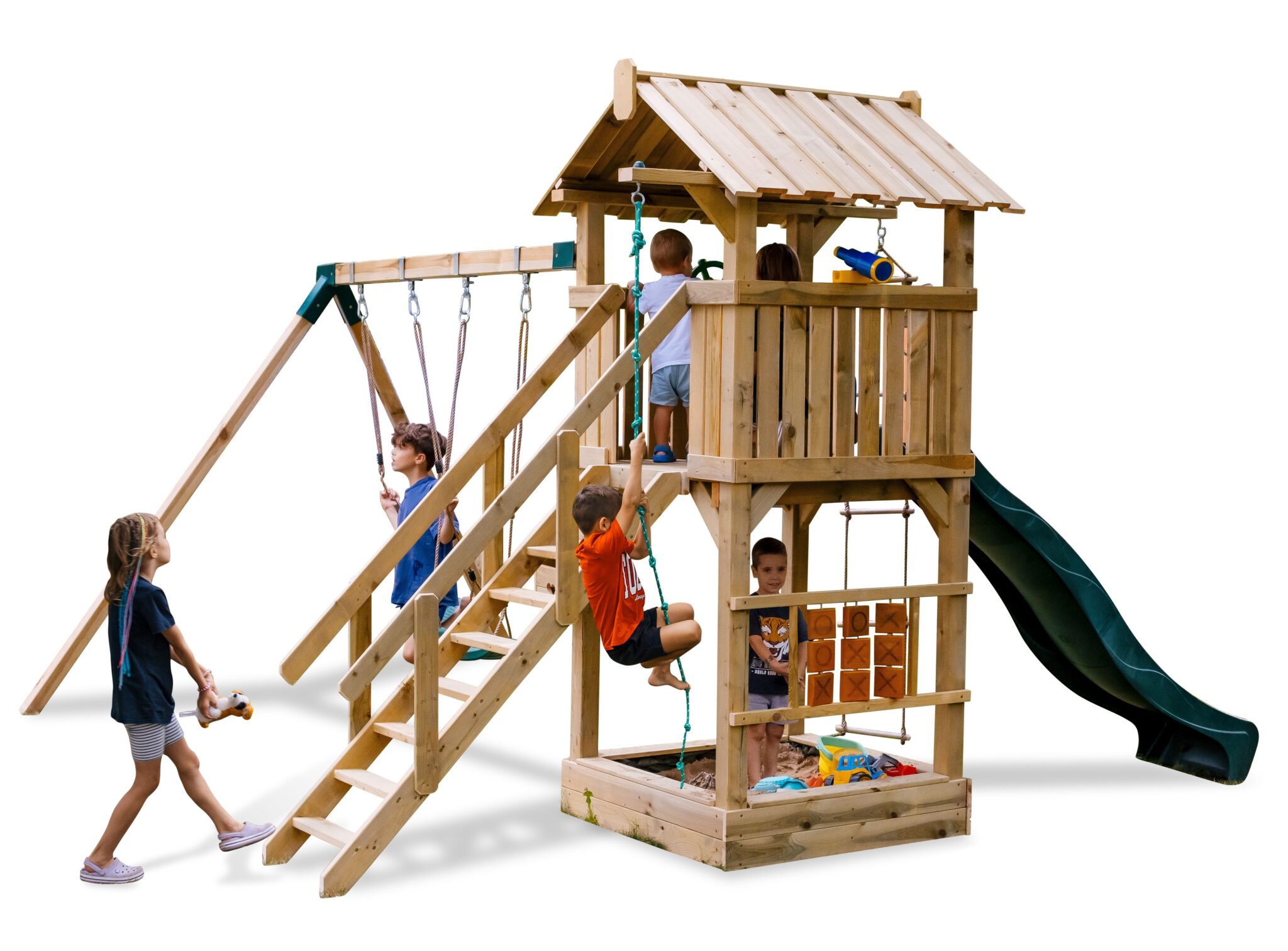 Drewniany Plac Zabaw - Mały Raj - Bezpieczny plac zabaw - Meblogród.pl